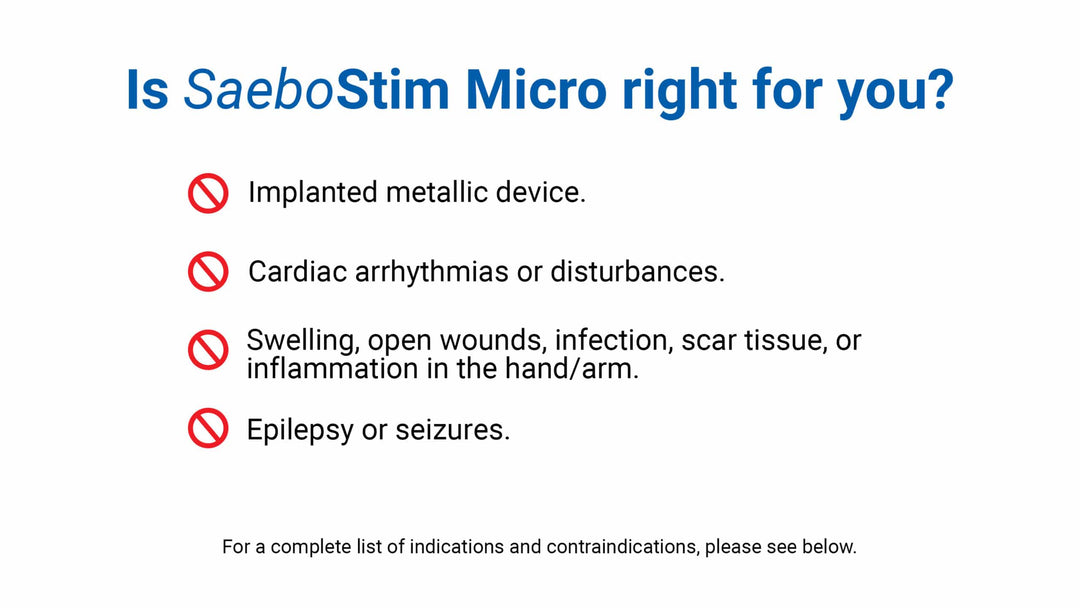 SaeboStim Micro Sensory Electrical Stimulation for Hand & Arm
