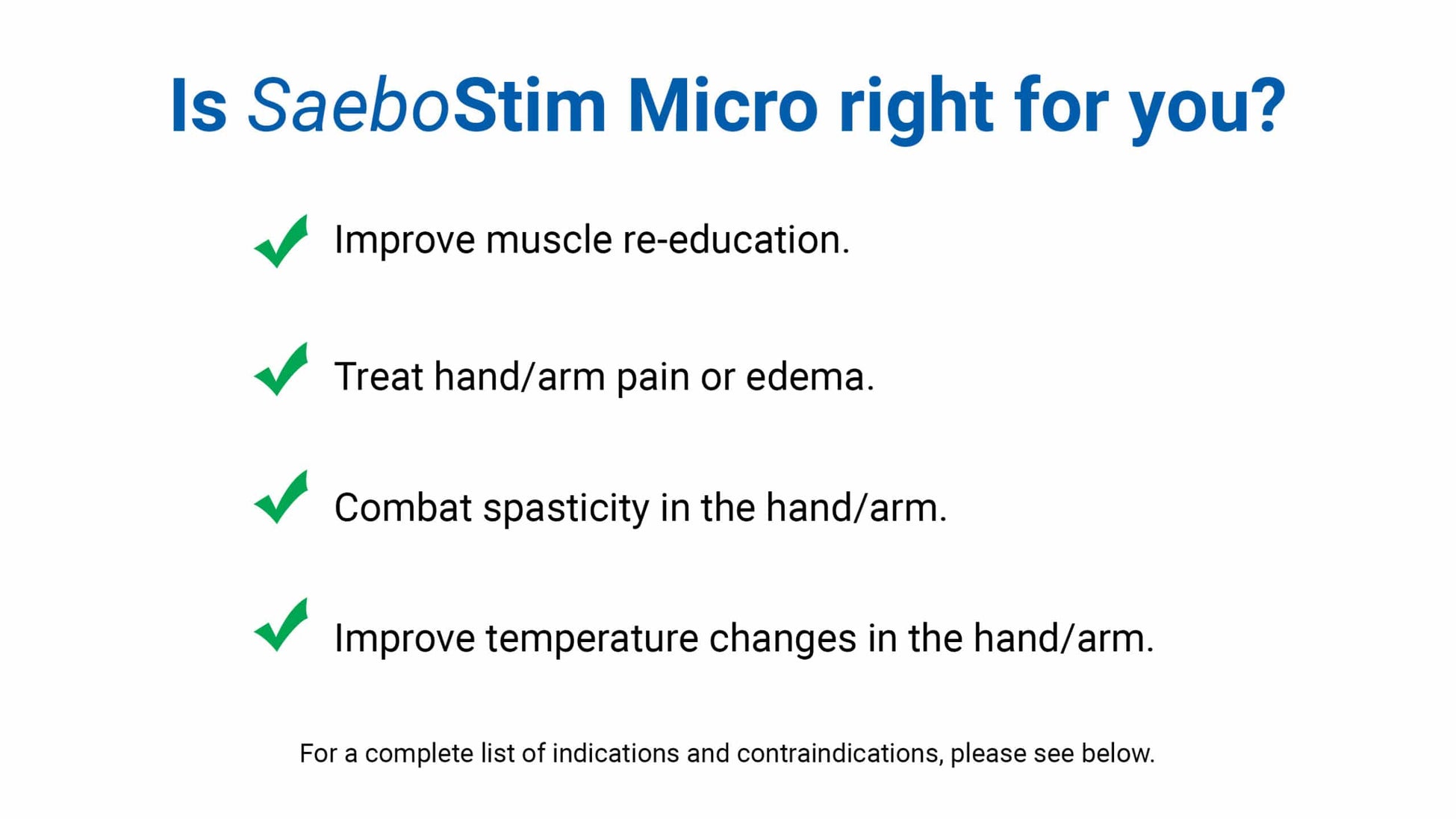 SaeboStim Micro Sensory Electrical Stimulation for Hand & Arm